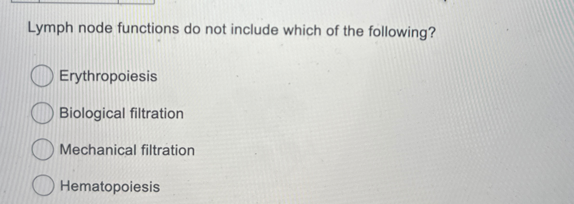 Solved Lymph node functions do not include which of the | Chegg.com