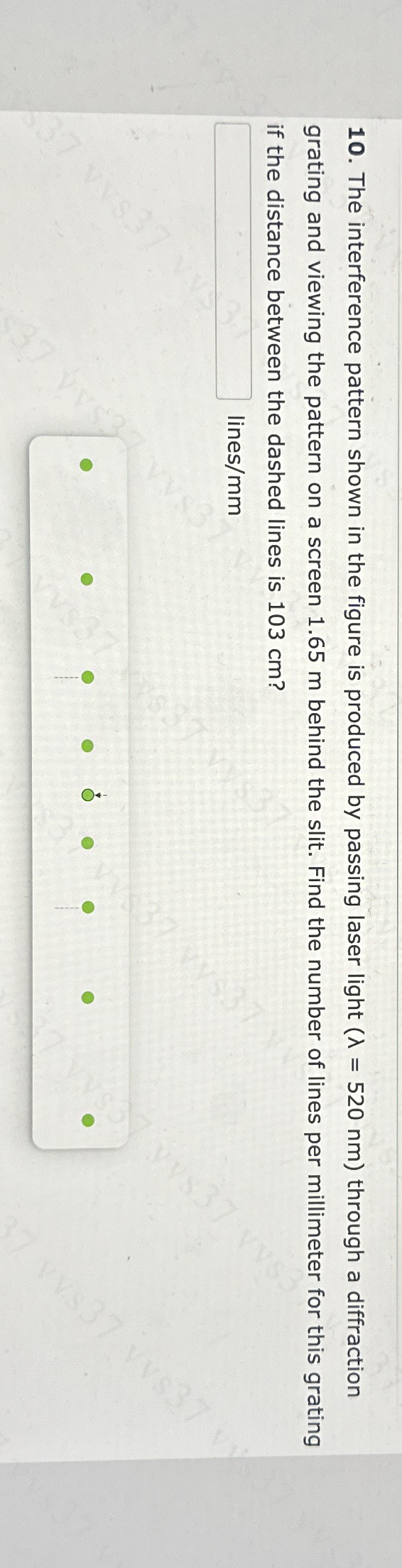 Solved The interference pattern shown in the figure is | Chegg.com