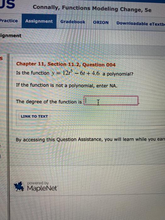 Solved JS Connally, Functions Modeling Change, 5e Practice | Chegg.com