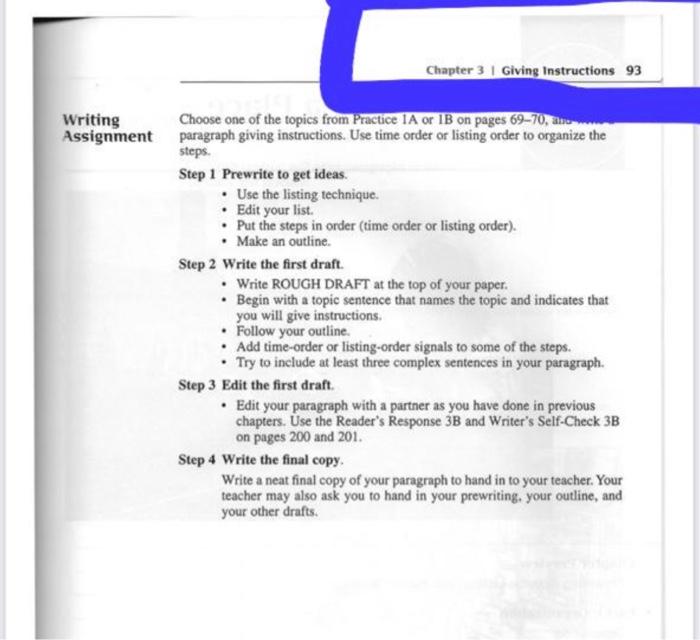 Solved Chapter 31 Giving Instructions 93 Writing Assignment | Chegg.com