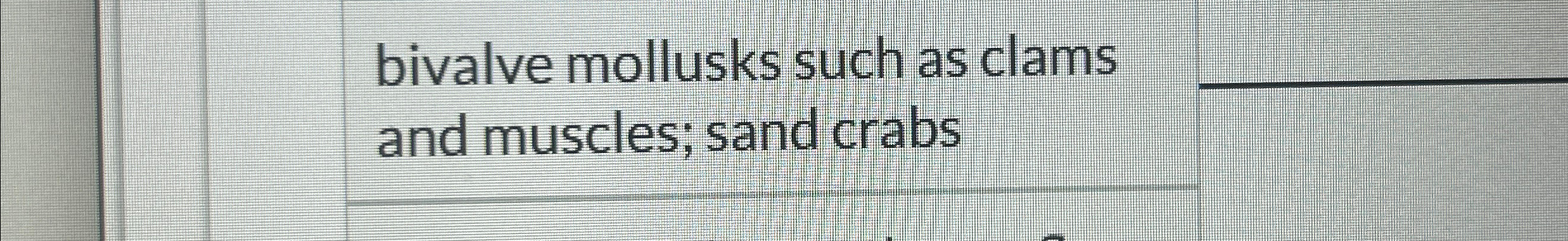 Solved bivalve mollusks such as clams and muscles; sand | Chegg.com