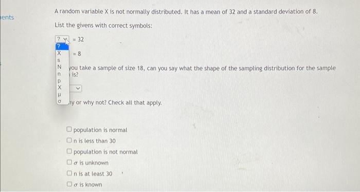 Solved A random variable X is not normally distributed. It | Chegg.com