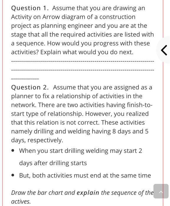 Solved Question 1. Assume that you are drawing an Activity | Chegg.com