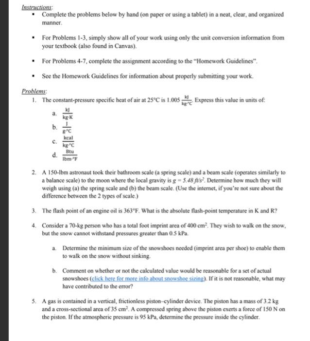Solved Instructions: - Complete the problems below by hand | Chegg.com