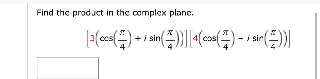 Solved Find the product in the complex | Chegg.com
