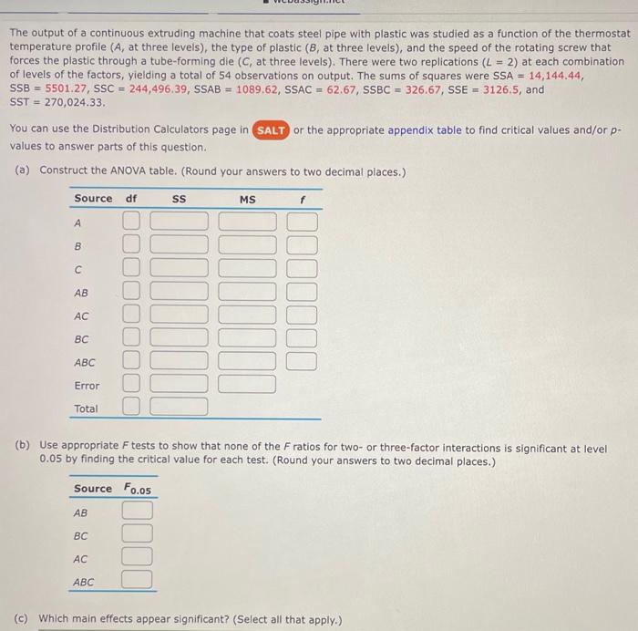 Solved The output of a continuous extruding machine that | Chegg.com