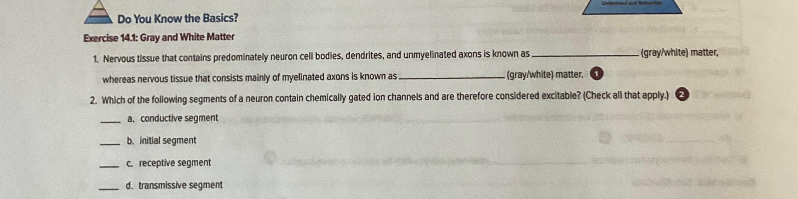 Solved Do You Know the Basics?Exercise 14.1: Gray and White | Chegg.com