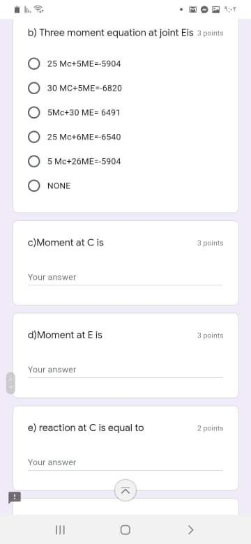 Solved 4) Use the Three Moment Equations 3 points Method to | Chegg.com
