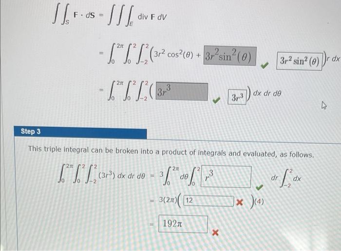 Solved This triple integral can be broken into a product of | Chegg.com