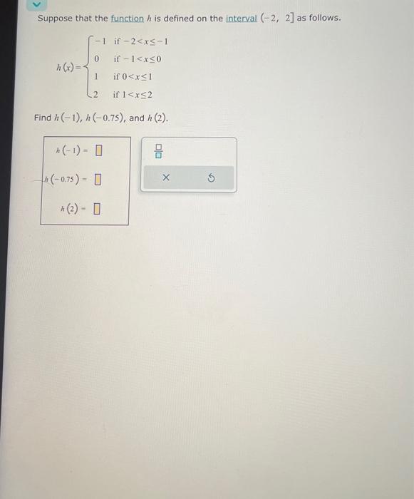 Solved Suppose that the function h is defined on the | Chegg.com
