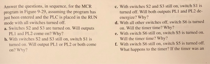 Solved Answer the questions, in sequence, for the MCR | Chegg.com