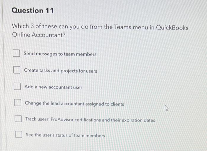 Solved Which 3 of these can you do from the Teams menu in | Chegg.com