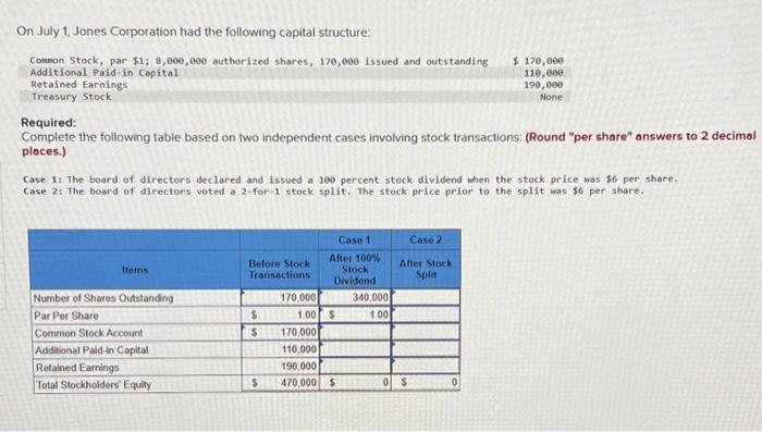 Solved Required: Complete the following table based on two | Chegg.com