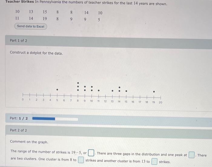 Solved Teacher Strikes In Pennsylvania the numbers of | Chegg.com