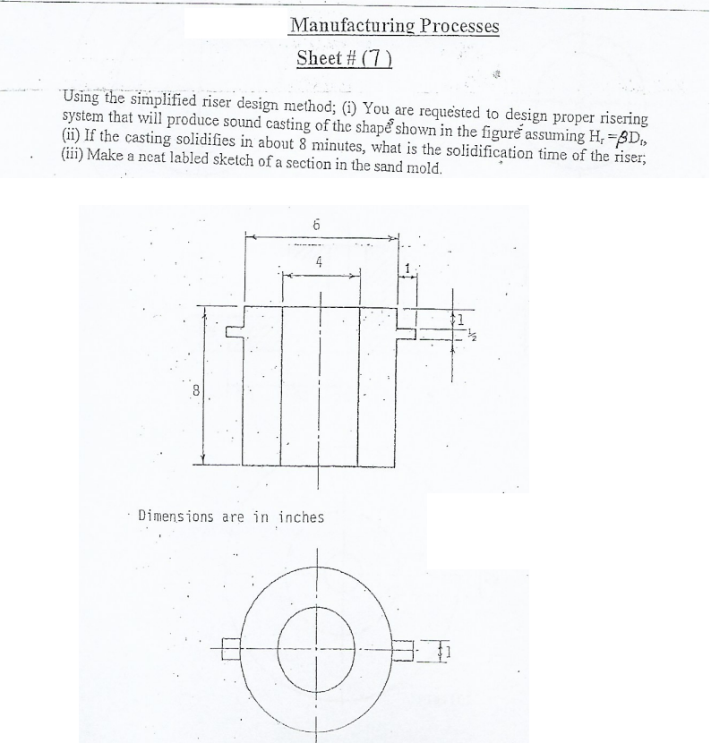 Solved Manufacturing ProcessesSheet\# (7)量Using the | Chegg.com