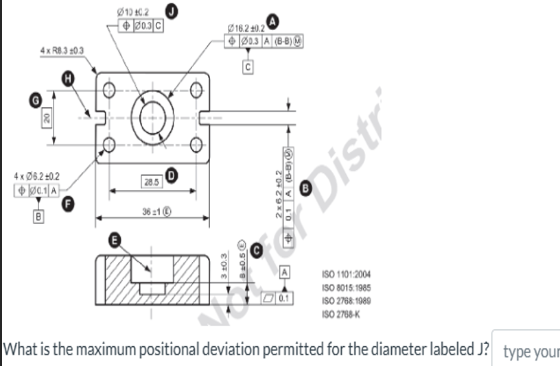 Solved What is the maximum positional deviation permitted | Chegg.com