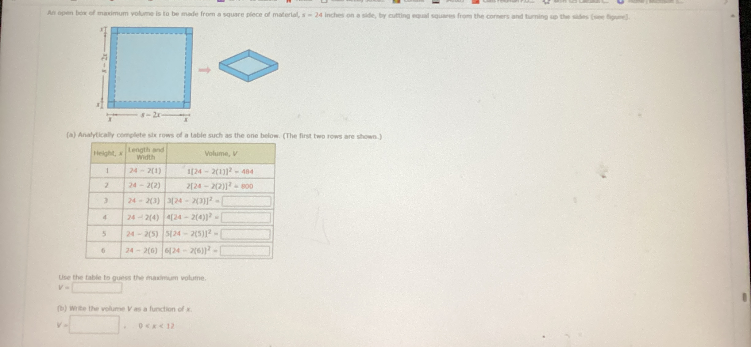Solved (a) ﻿Analyically complete six rows of a table such as | Chegg.com