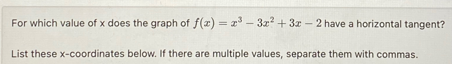 Solved For which value of x ﻿does the graph of | Chegg.com