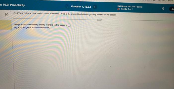 Solved A penny, a nickel, a dime, and a quarter are tossed. | Chegg.com