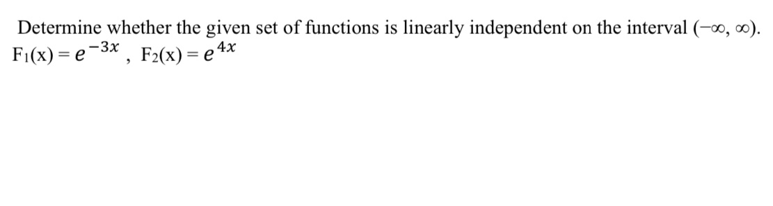 Solved Determine whether the given set of functions is | Chegg.com