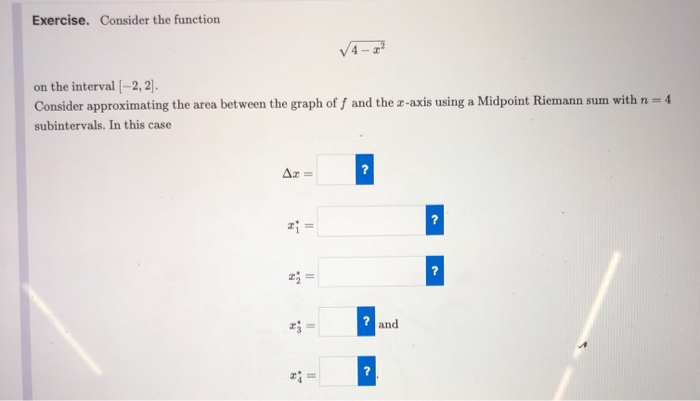 Solved Exercise Consider The Function V4 On The Interval 9589