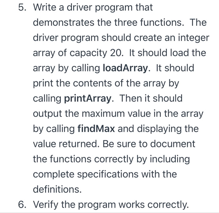 Solved Programming 1. Write a function, printArray, that | Chegg.com