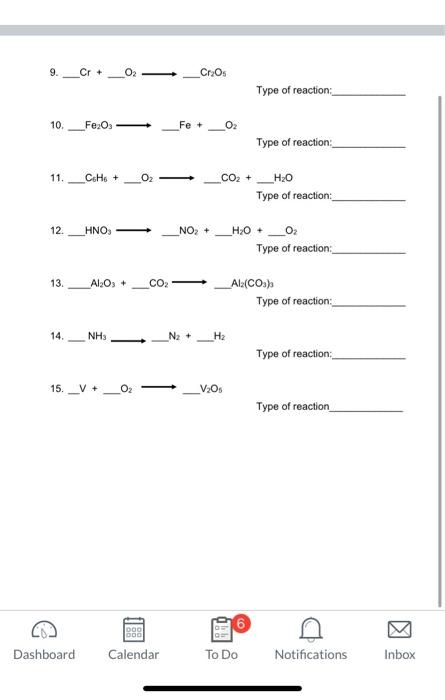 Solved Combustion Synthesis And Decomposition Reactions