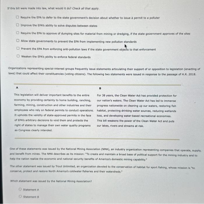 Solved 3. Sustainable and just environmental policy The | Chegg.com