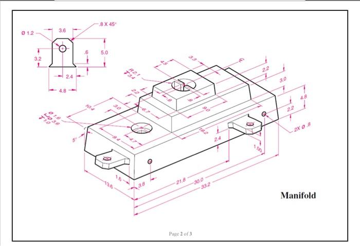 draw the front view and the side view and the top | Chegg.com