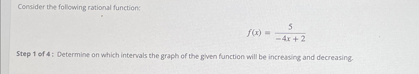 Solved Consider the following rational | Chegg.com