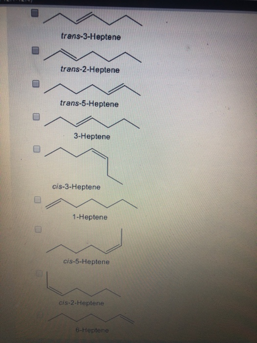 Solved b C-c-c-c-c-c-C 2-Heptene trans-3-Heptene | Chegg.com