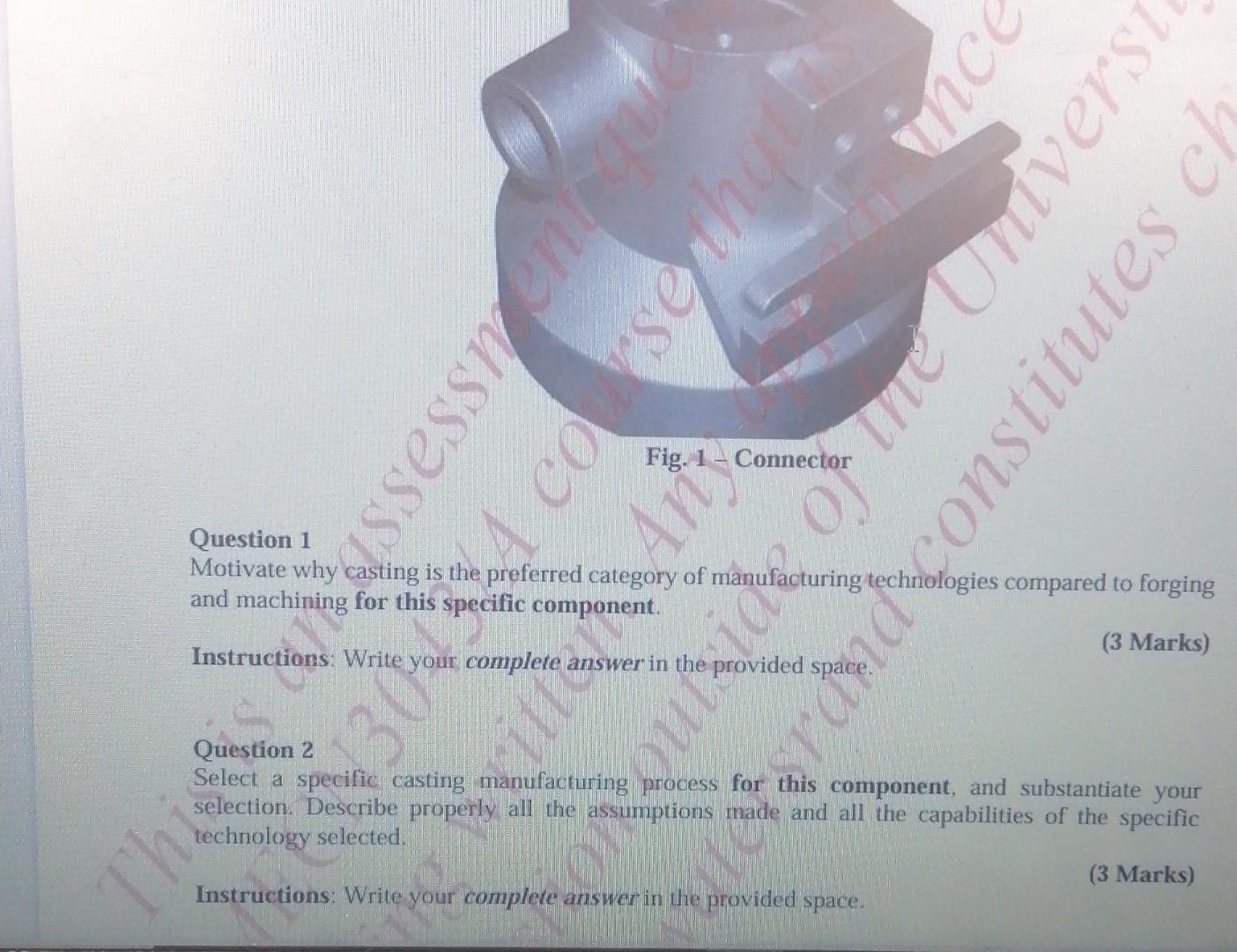 Solved Question 1 Motivate why casting is the preferred | Chegg.com