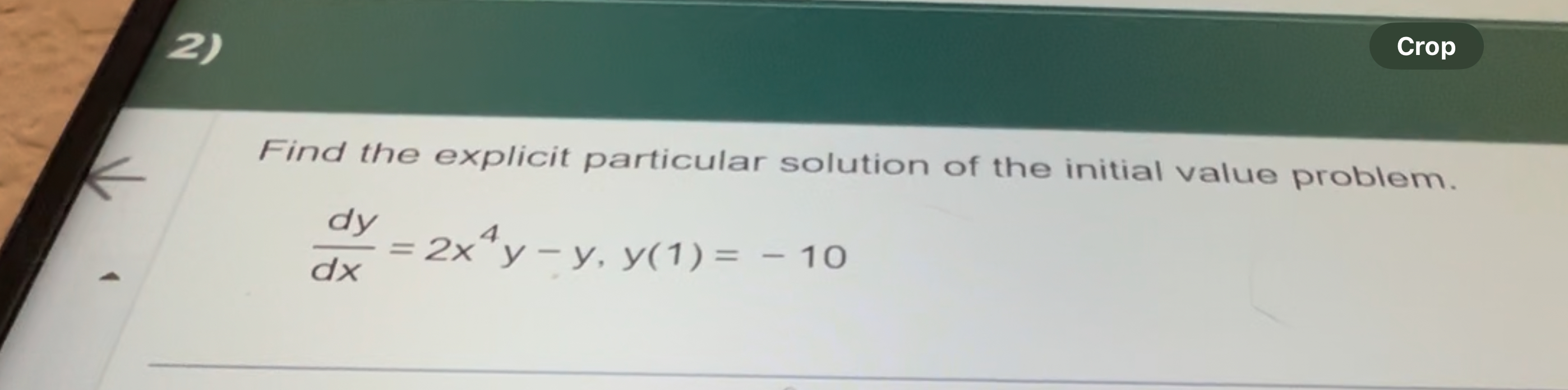 Solved Find the explicit particular solution of the initial | Chegg.com