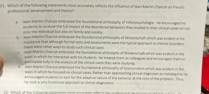Solved 1. Which of the following statements most accurately | Chegg.com