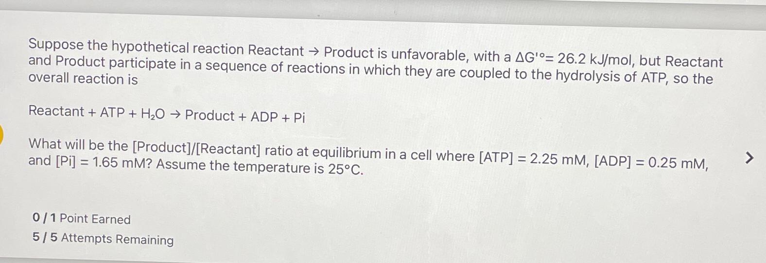 Solved Suppose the hypothetical reaction Reactant → ﻿Product | Chegg.com