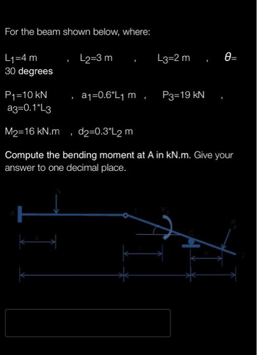 Solved Determine the vertical reaction at A in kN for the | Chegg.com