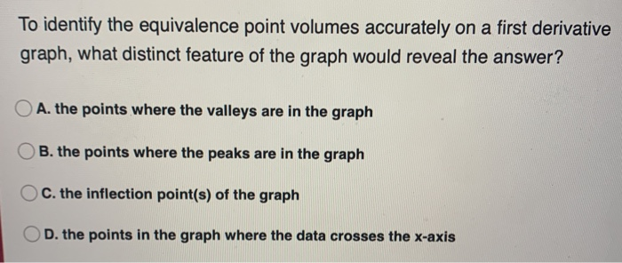 Solved To identify the equivalence point volumes accurately | Chegg.com