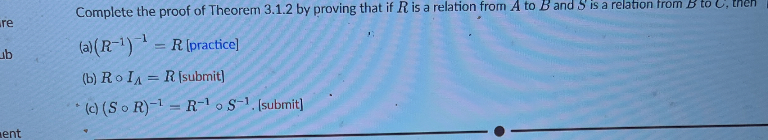 Solved Complete the proof of Theorem 3.1.2 ﻿by proving that | Chegg.com