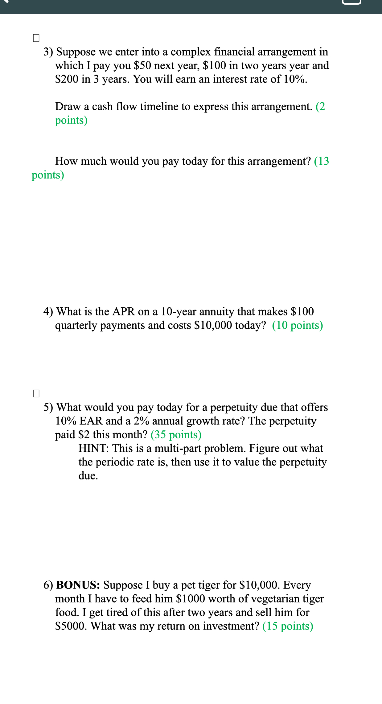 Solved Suppose we enter into a complex financial arrangement | Chegg.com