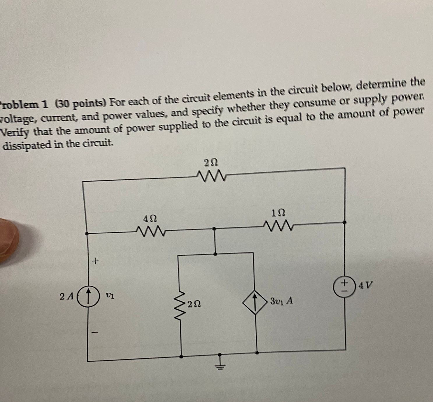 Solved by an EXPERT roblem 1 ( 30 ﻿points) ﻿For each of the circuit | Chegg.com