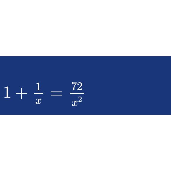 Solved 1+1x=72x2 | Chegg.com