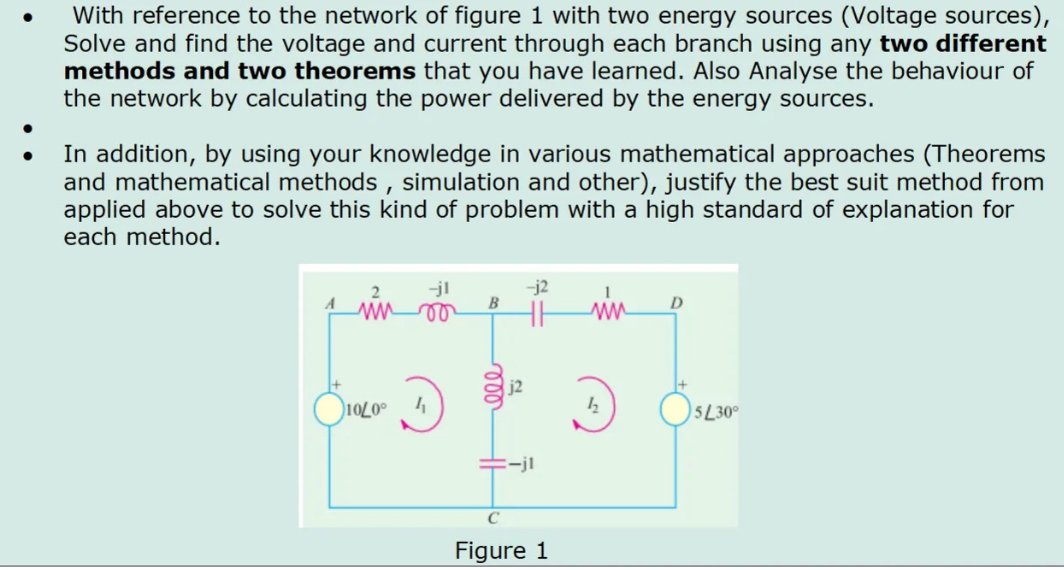 Solved With reference to the network of figure 1 ﻿with two | Chegg.com