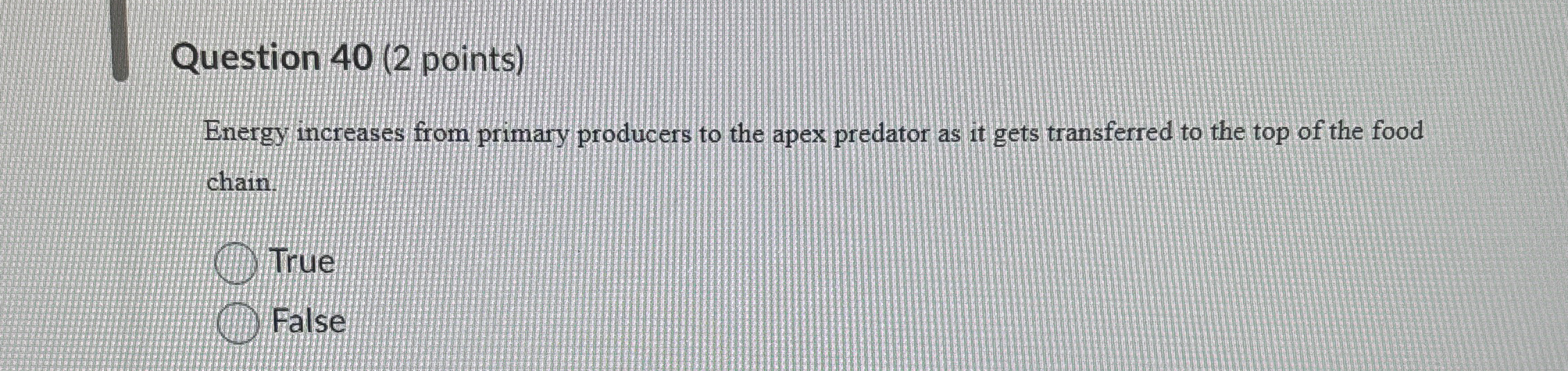 Solved Question 40 (2 ﻿points)Energy increases from primary | Chegg.com