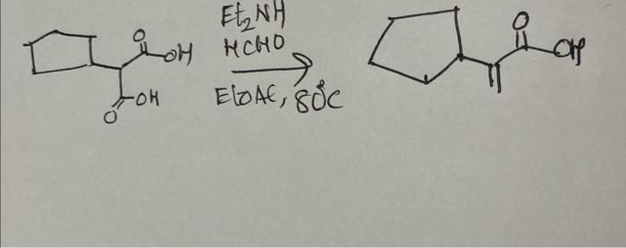 Solved Et2NH HCHO =CAE,8O∘C | Chegg.com