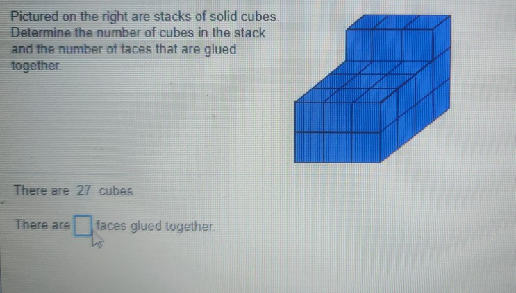 Solved Pictured on the right are stacks of solid cubes. | Chegg.com