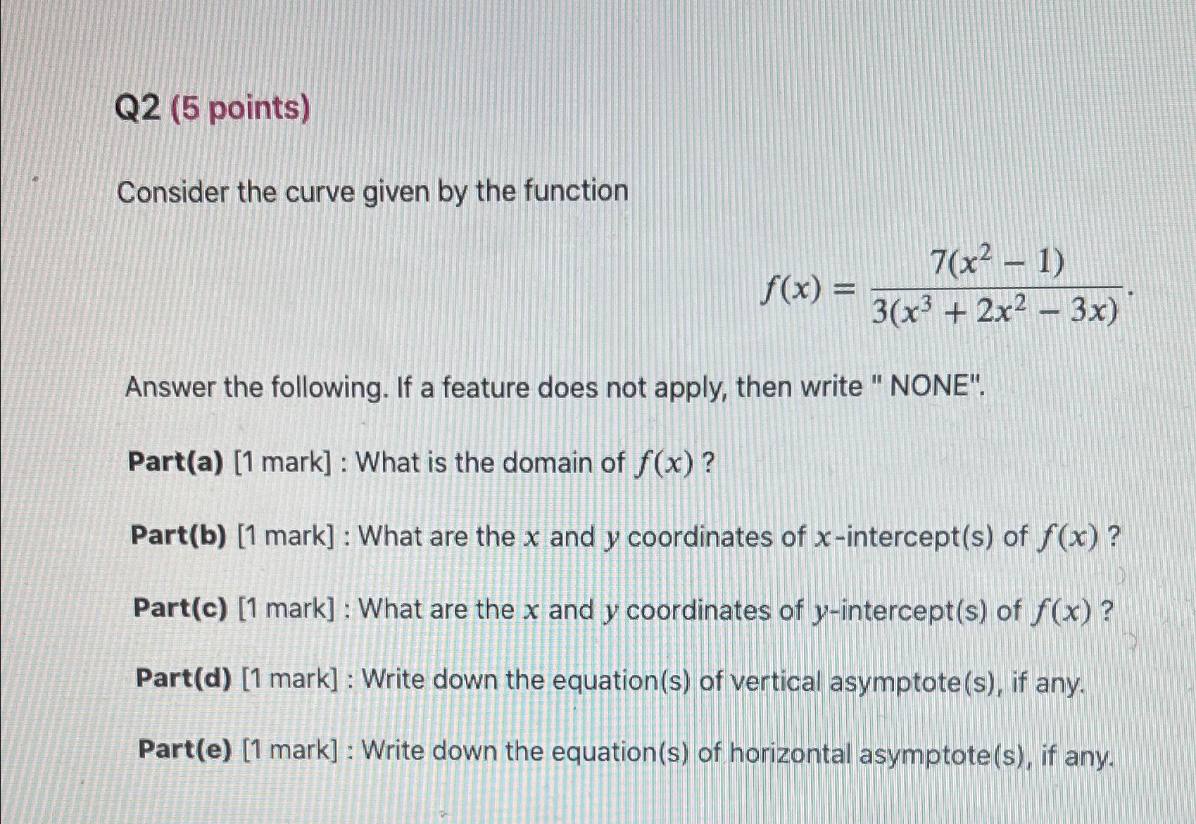 Solved Q2 (5 ﻿points)Consider the curve given by the | Chegg.com