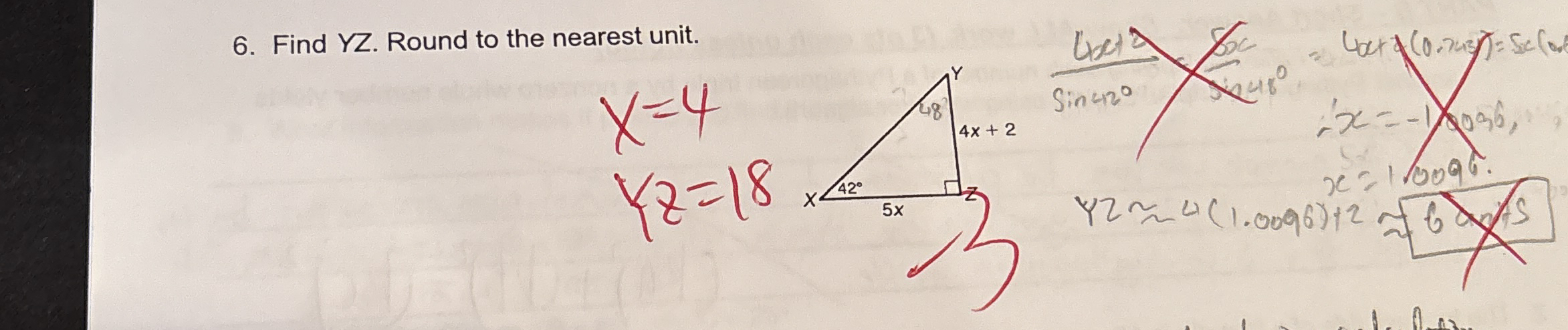 Find YZ. ﻿Round to the nearest unit. | Chegg.com