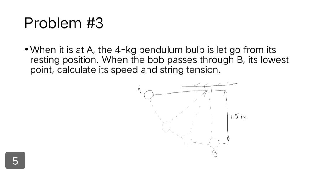 Solved -When it is at A, the 4-kg pendulum bulb is let go | Chegg.com