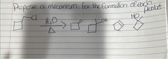 Solved Propose a mecanism for the formation of eoch | Chegg.com