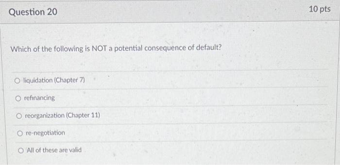 Solved Which of the following is NOT a potential consequence | Chegg.com